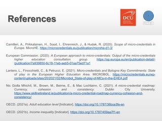 Developing an International Framework of Micro-Credentials for Costa Rica and Central America ...