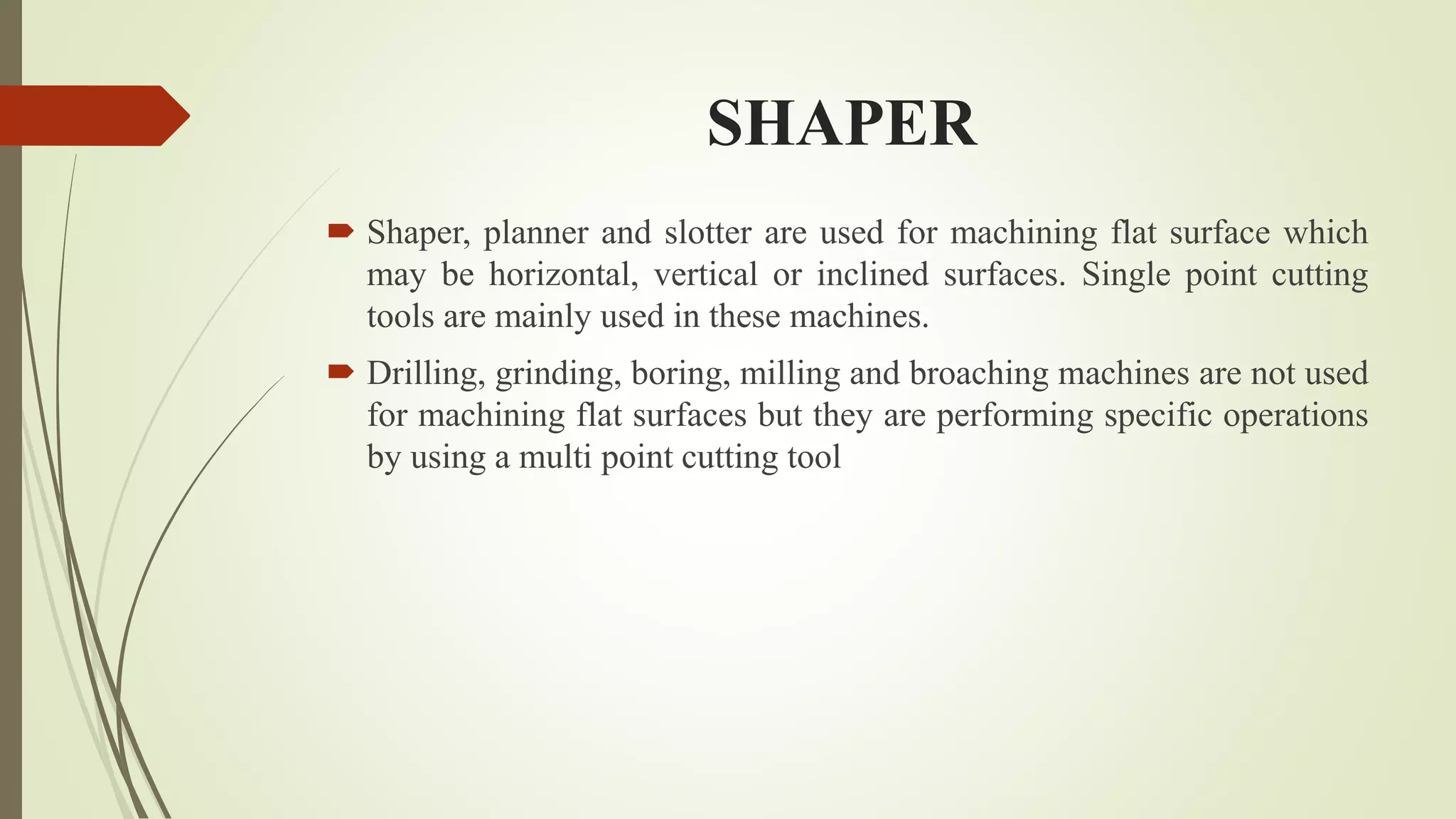 Shaper Machine | PPTX