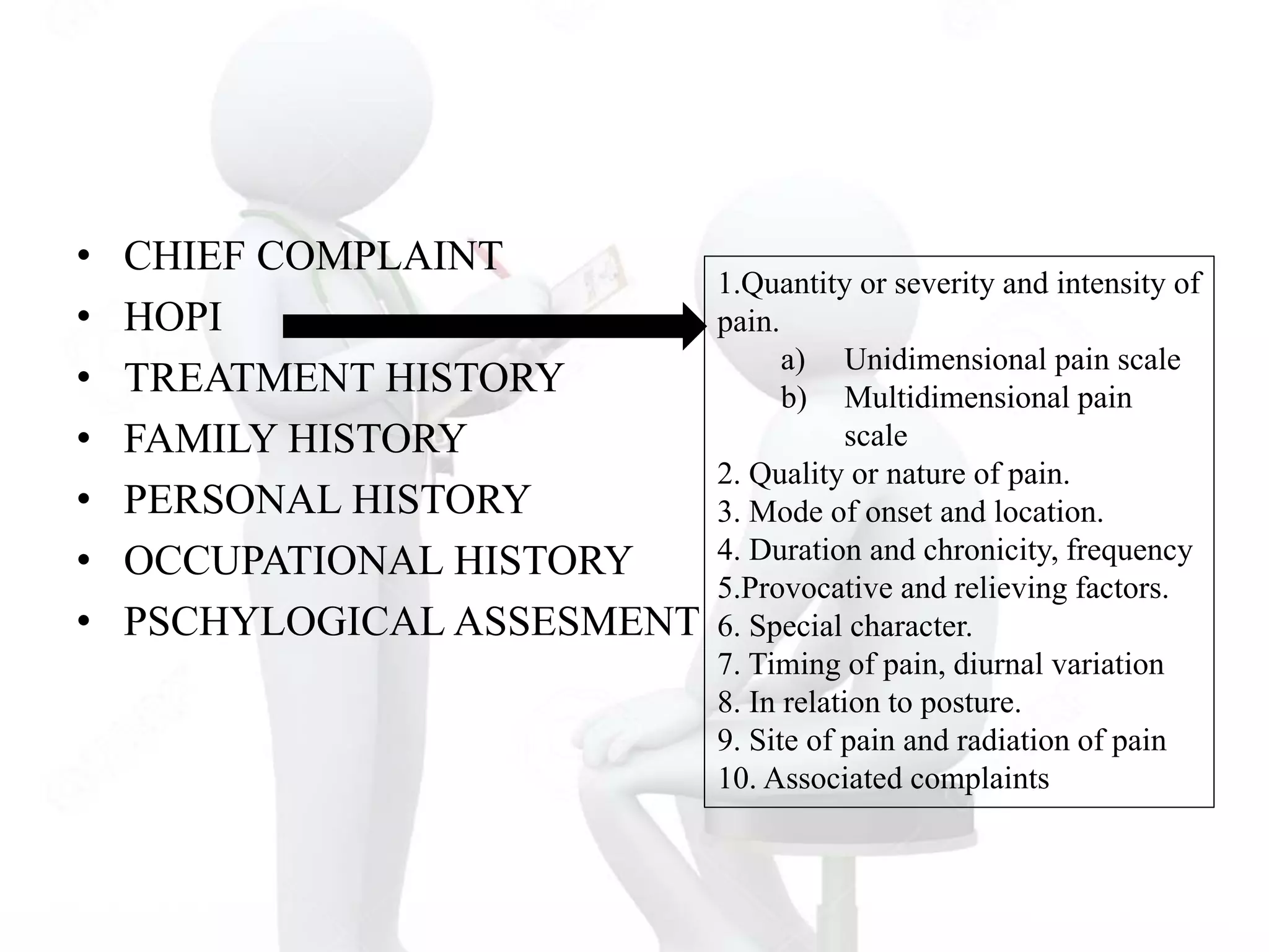3.history taking in pain medicine | PPTX
