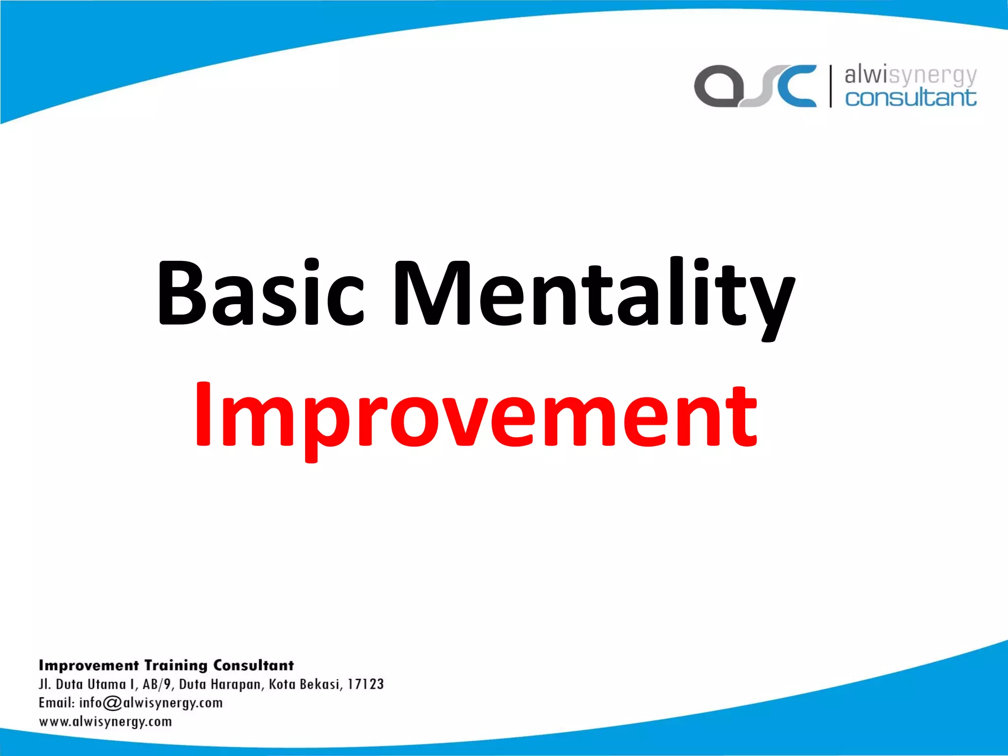 Basic Mentality Improvement (BMI) | PDF
