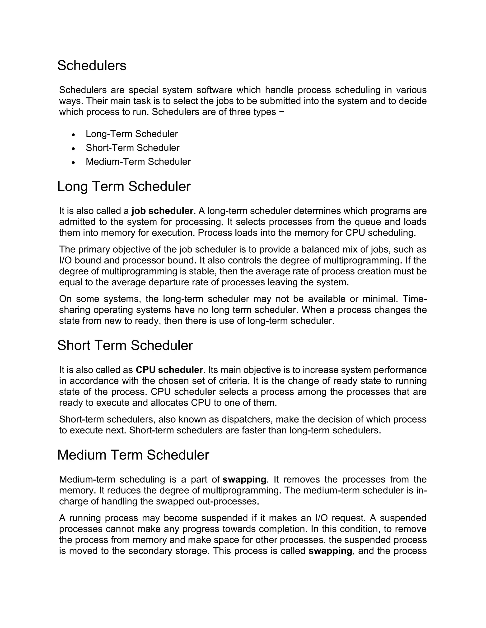 CSI-503 - 3. Process Scheduling | PDF