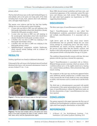 Von Recklinghausen Syndrome with Right-sided Basal Ganglion ...