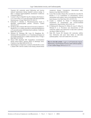 Left Ventricular Apical Ballooning, Catecholamine Toxicity, and ...