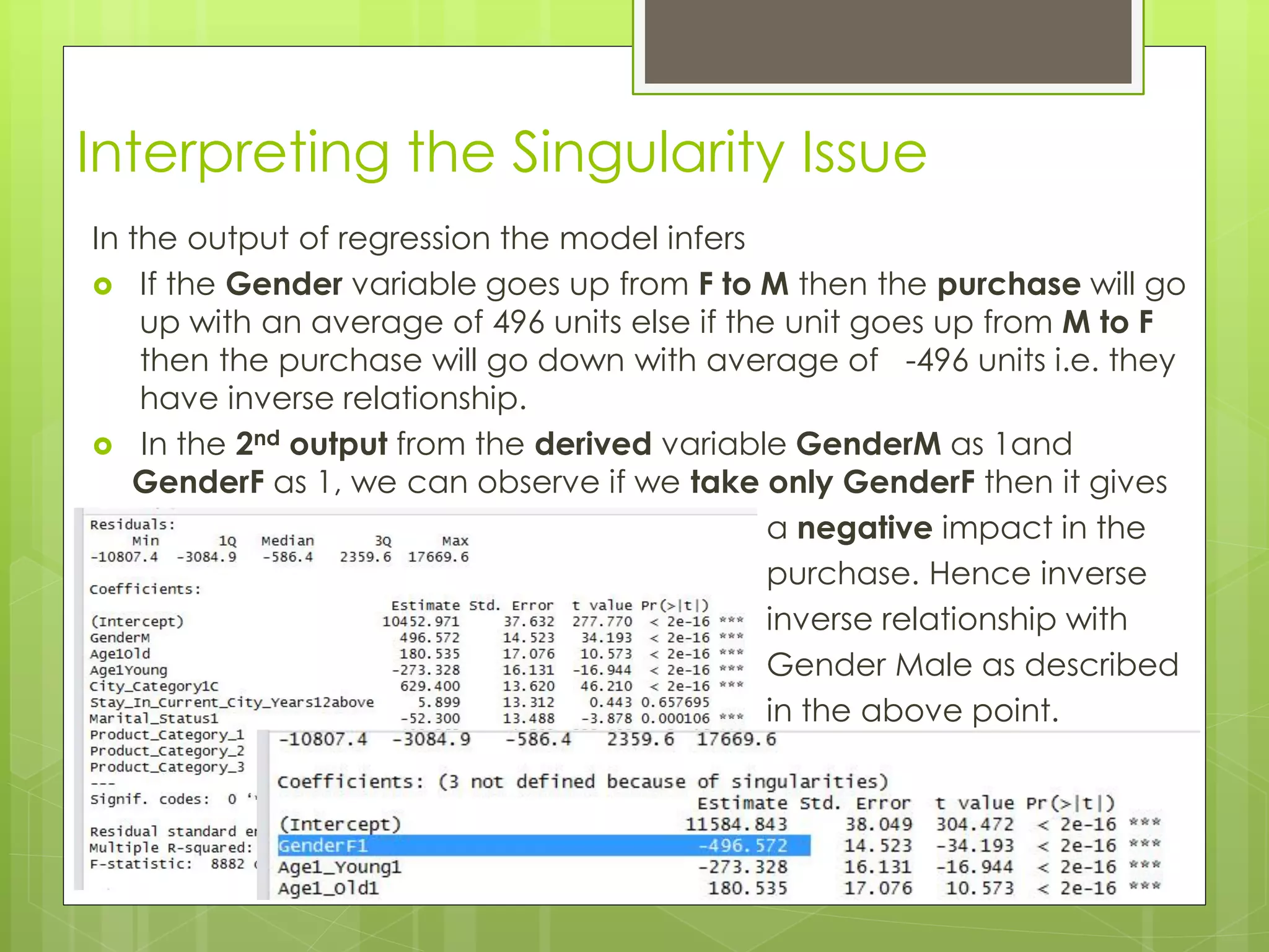 Handling Singularity - Regression Analysis | PPT
