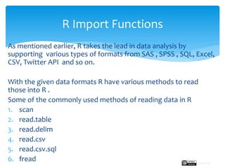 Import Data using R | PDF