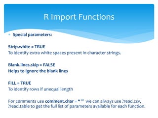 Import Data using R | PDF