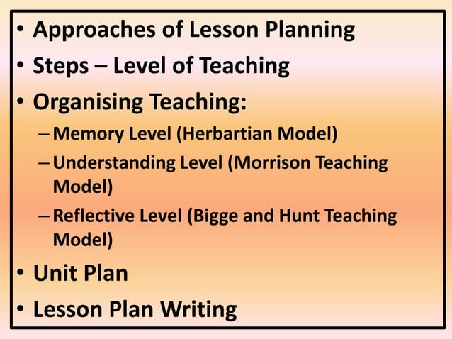 3. unit 3 understanding level morrison model | PPTX