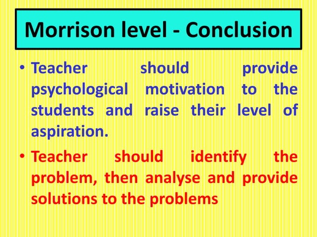 3. unit 3 understanding level morrison model