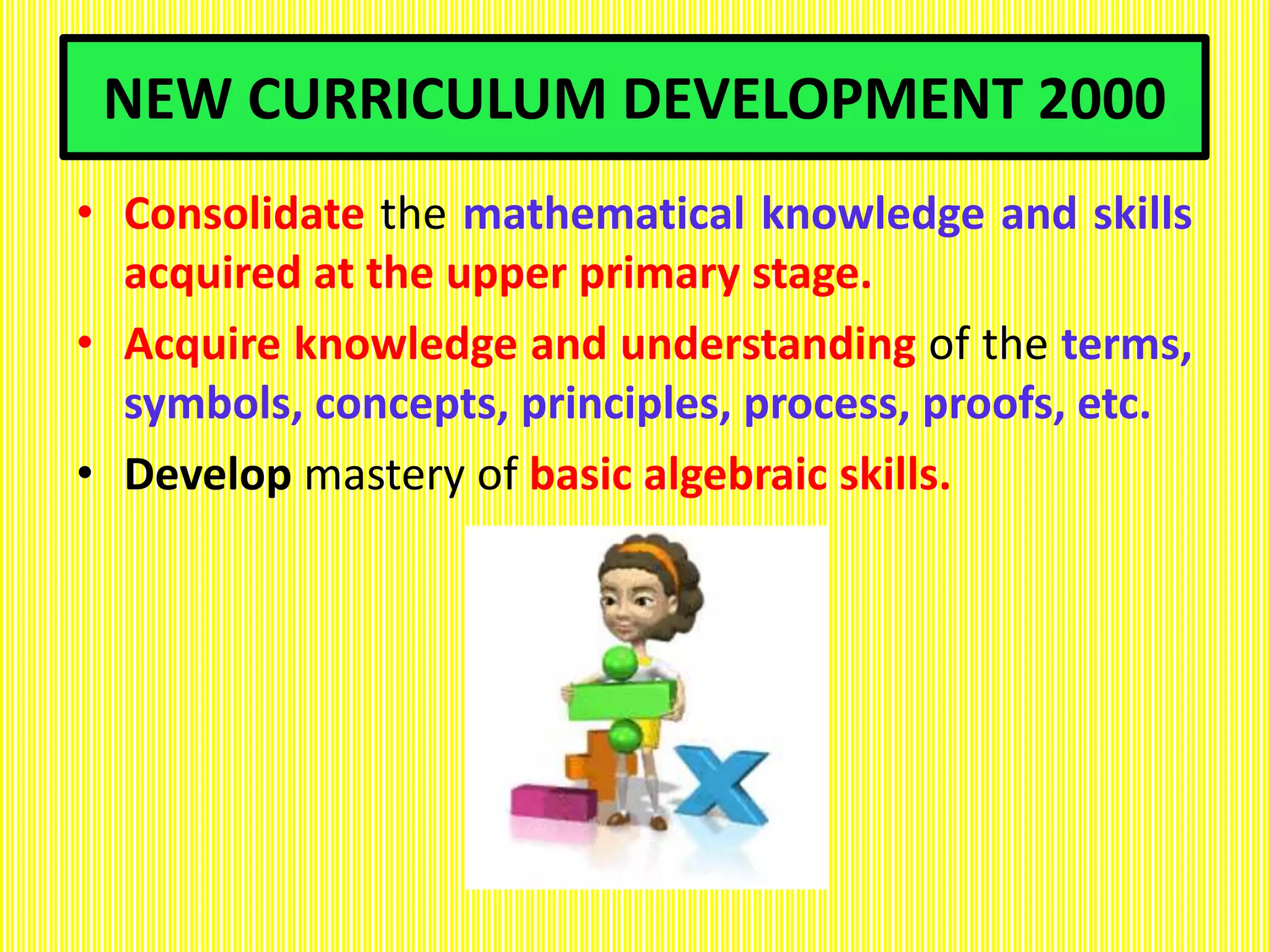 3. new objectives of mathematics 2021 | PPT