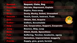 3. antonyms and snonyms { b.sc. agriculture } | PDF