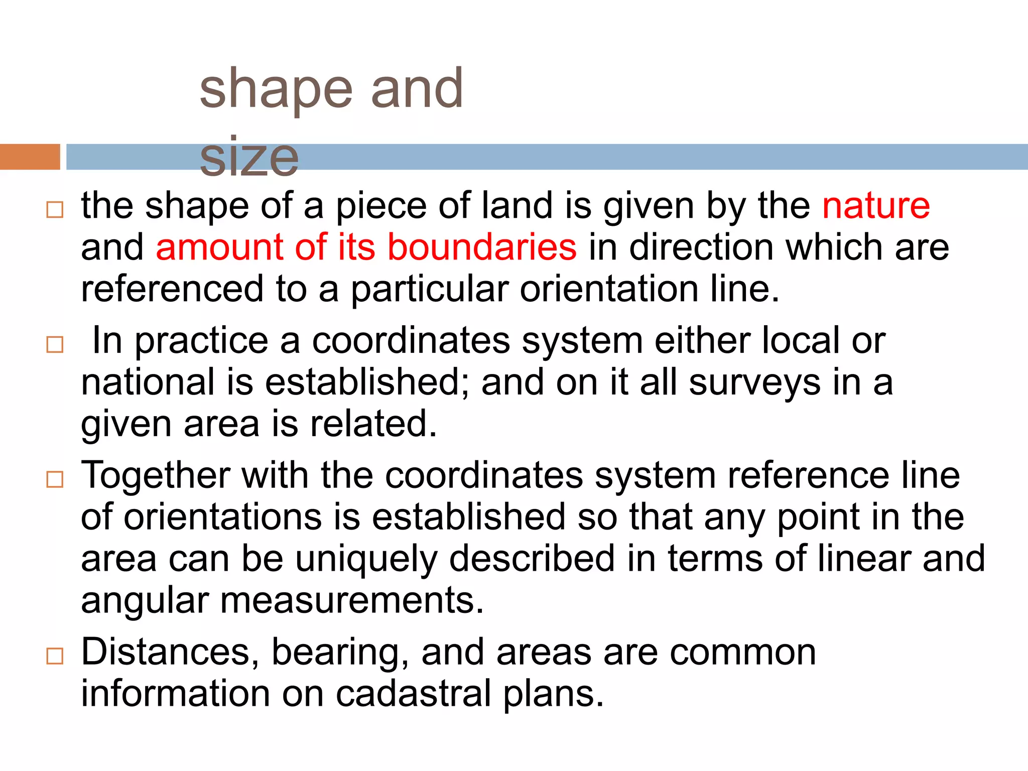 3. lecture 2 cadastral surveying | PPTX