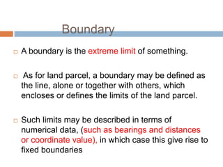 3. lecture 2 cadastral surveying | PPTX
