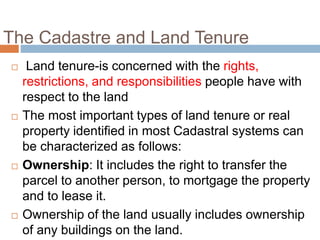 3. lecture 2 cadastral surveying | PPTX