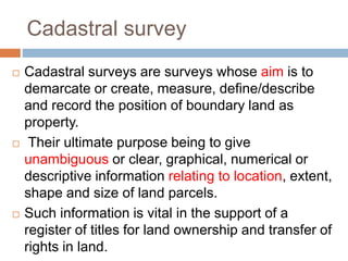 3. lecture 2 cadastral surveying | PPTX