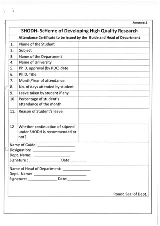3. shodh guideline,annexure 354322 | PDF