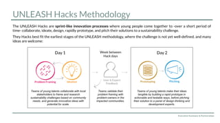 UNLEASH HACKS - Executive Summary & Partnerships | PPTX