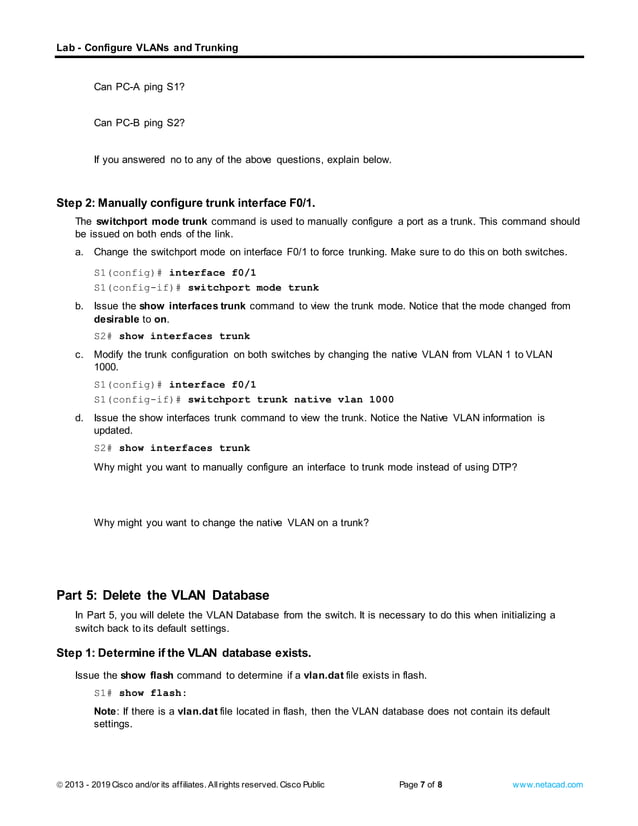 3.4.6-lab---configure-vlans-and-trunking.pdf | Computer Networking | Computing