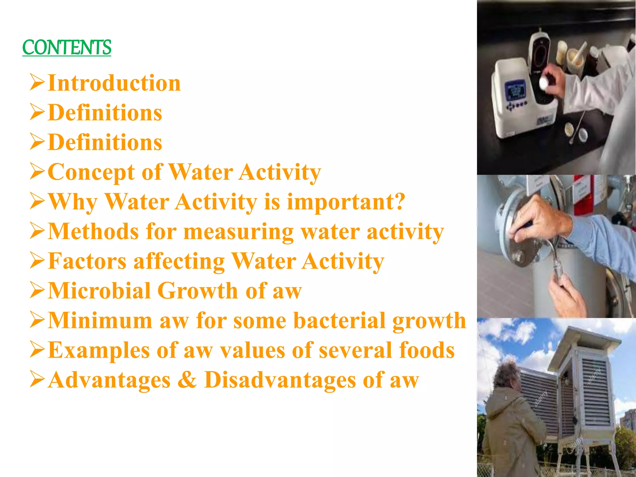 WATER ACTIVITY | PPTX