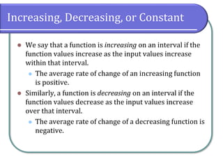 3.3 Rates of Change and Behavior of Graphs | PDF