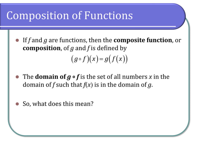 3.4 Composition of Functions | PDF | Chemistry | Science