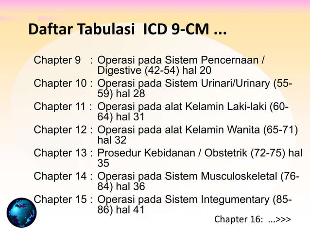 Teknis Koding ICD 9-CM (Prosedur/Tindakan)_ Training/BimTek "SISTEM CASEMIX" | PPTX