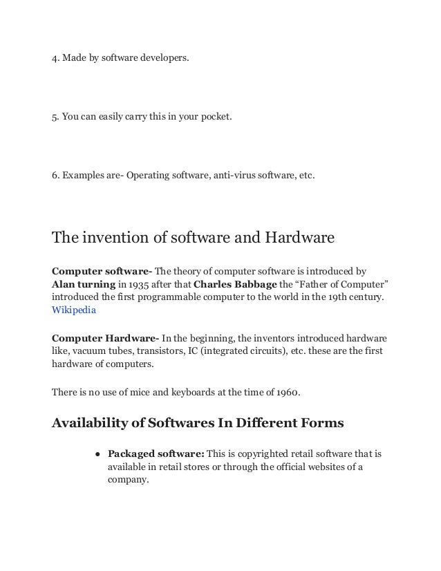 Computer Hardware And Software Types, Functions, Difference between ...