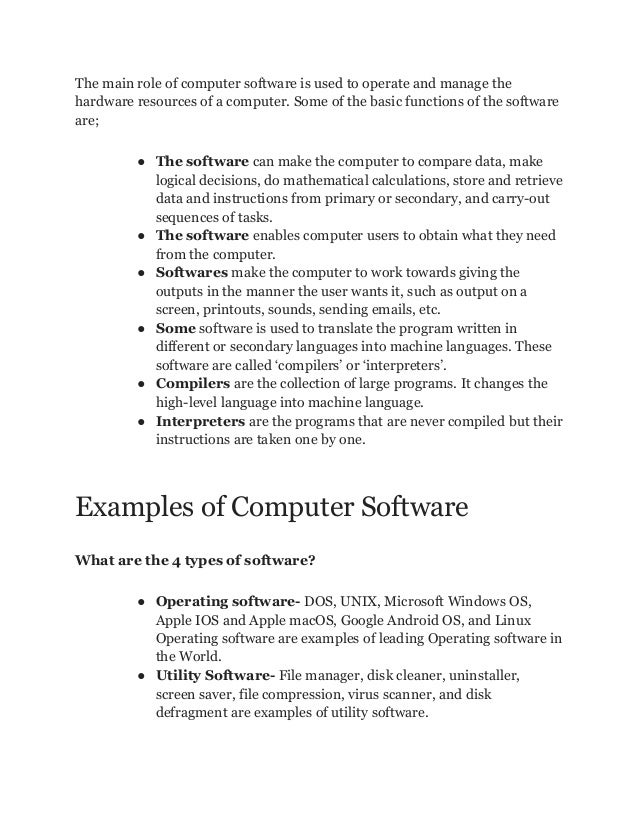 Computer Hardware And Software Types, Functions, Difference between Hardware vs Software.pdf