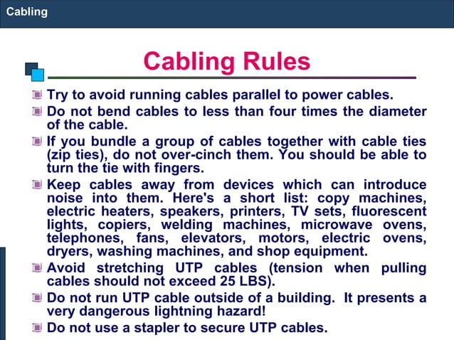 3. UTP AND FIBER CABLING.pptx | Technology & Computing