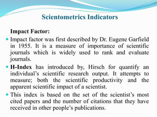 Micro-Teaching on RESEARCH METRICS in the Refresher Course on Digital ...
