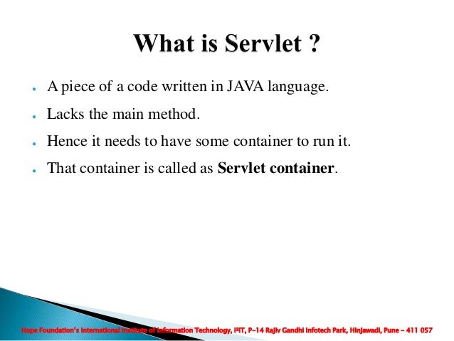 Servlet: A Server-side Technology | PPT