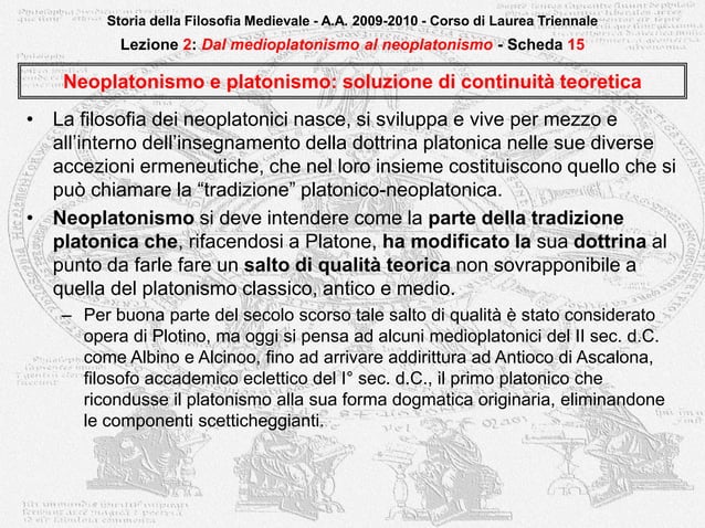 3. Dal medioplatonismo al neoplatonismo.ppt | Christianity | Religion ...