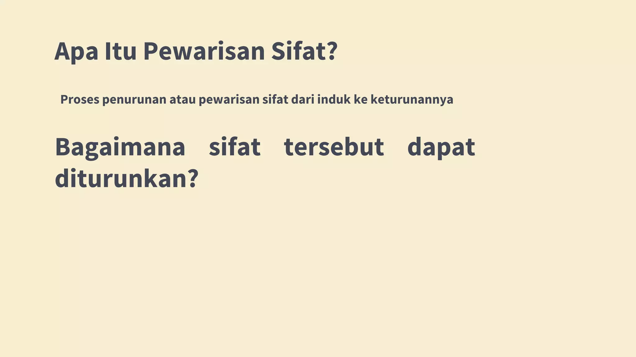 PPT Pewarisan sifat SMP Kelas 9 | PDF
