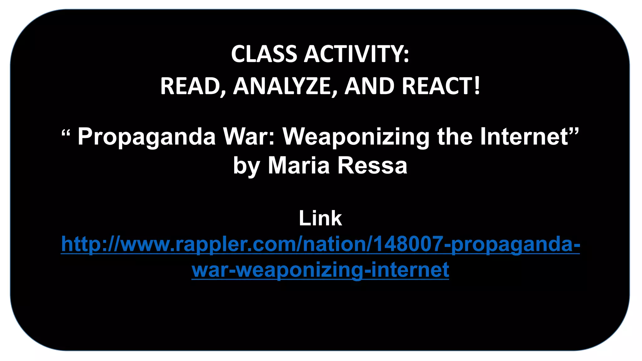 3.MIL 4. Types of Media (Part 3)- Understanding Propaganda in the ...