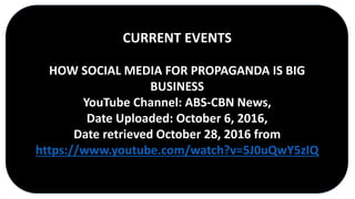 3.MIL 4. Types of Media (Part 3)- Understanding Propaganda in the ...