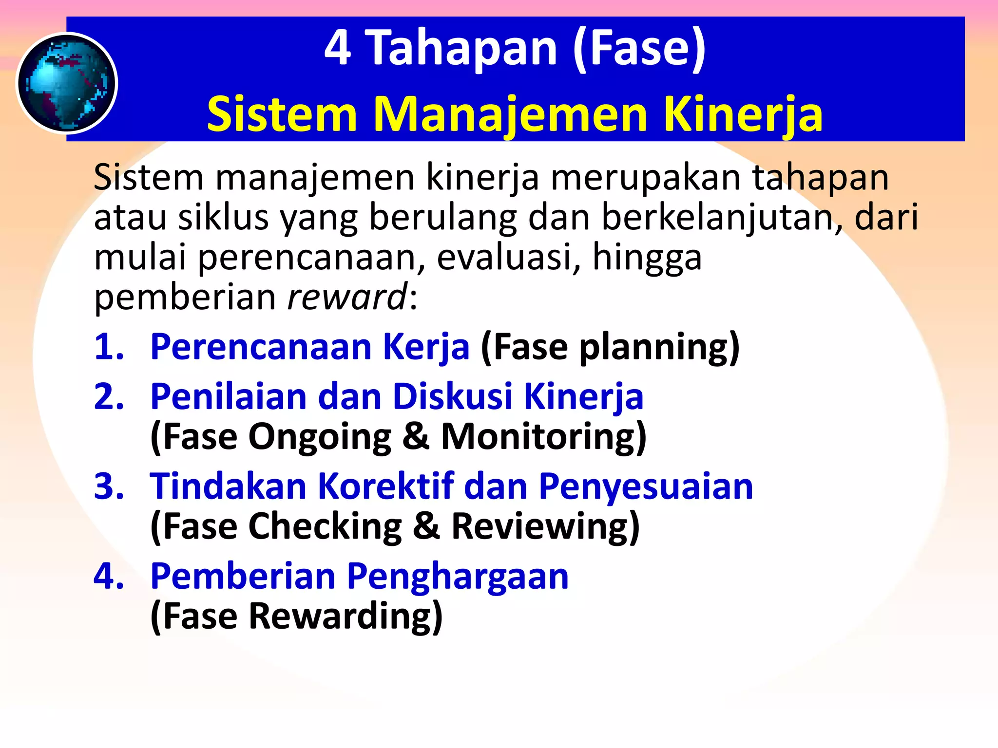 Proses & Tahapan Manajemen Kinerja _Training "PERFORMANCE MANAGEMENT (Manajemen Kinerja)". | PPTX