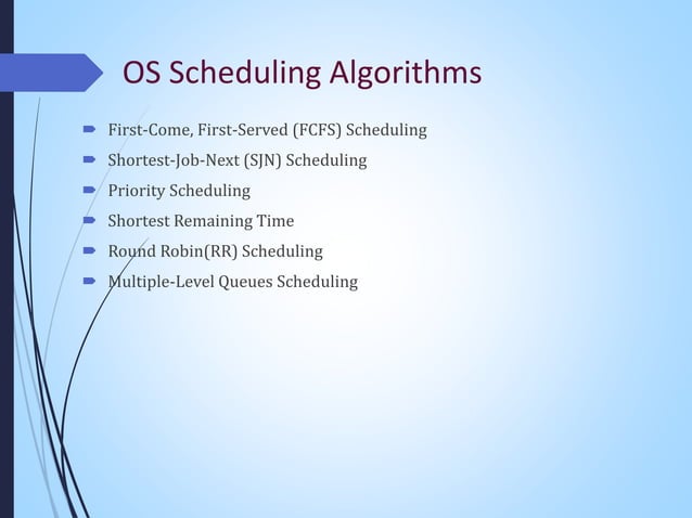 Process Scheduling Algorithms Pdf