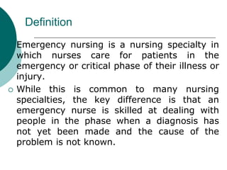 Emergency nursing | PPT