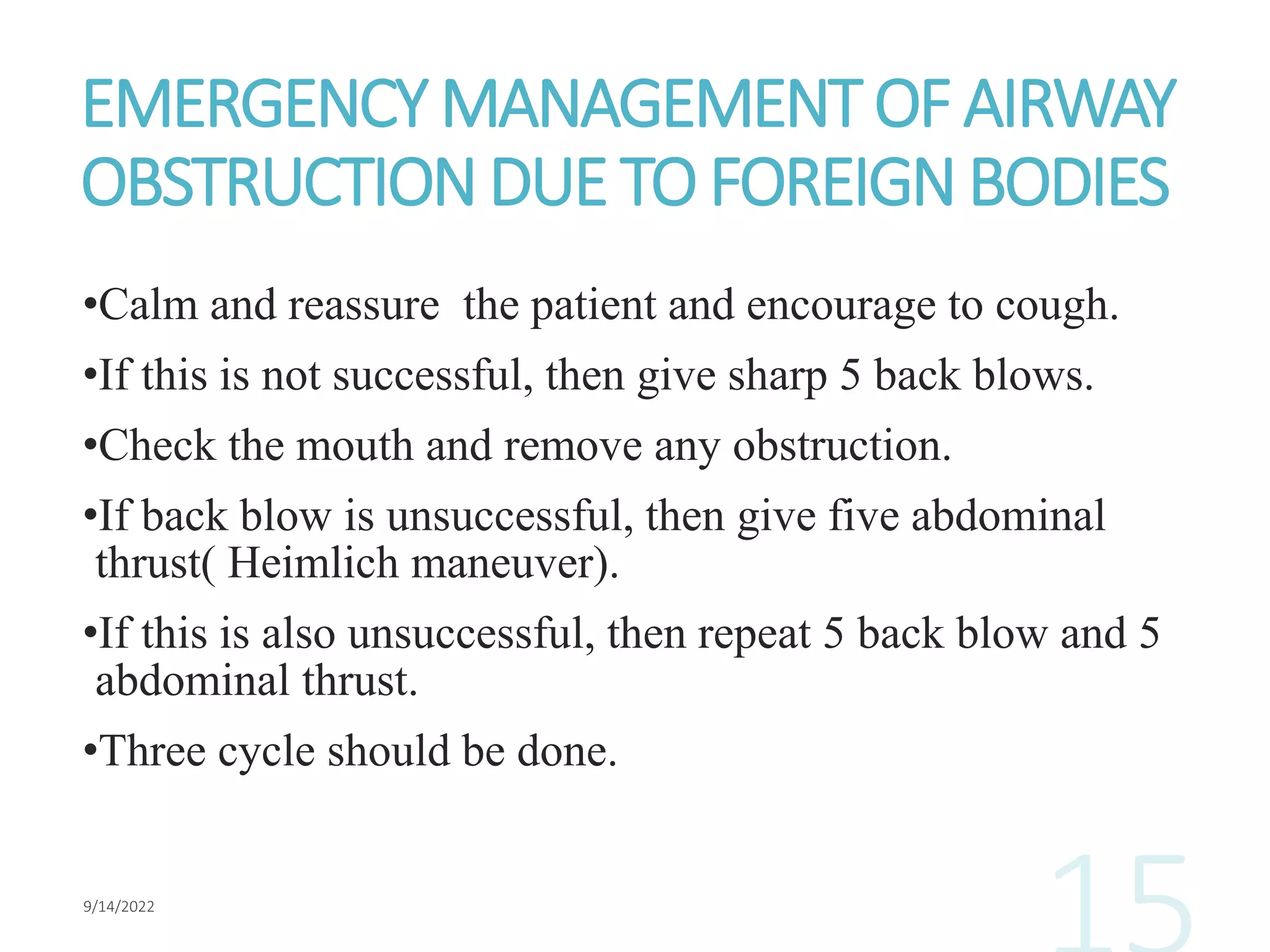 Airway obstruction | PPTX