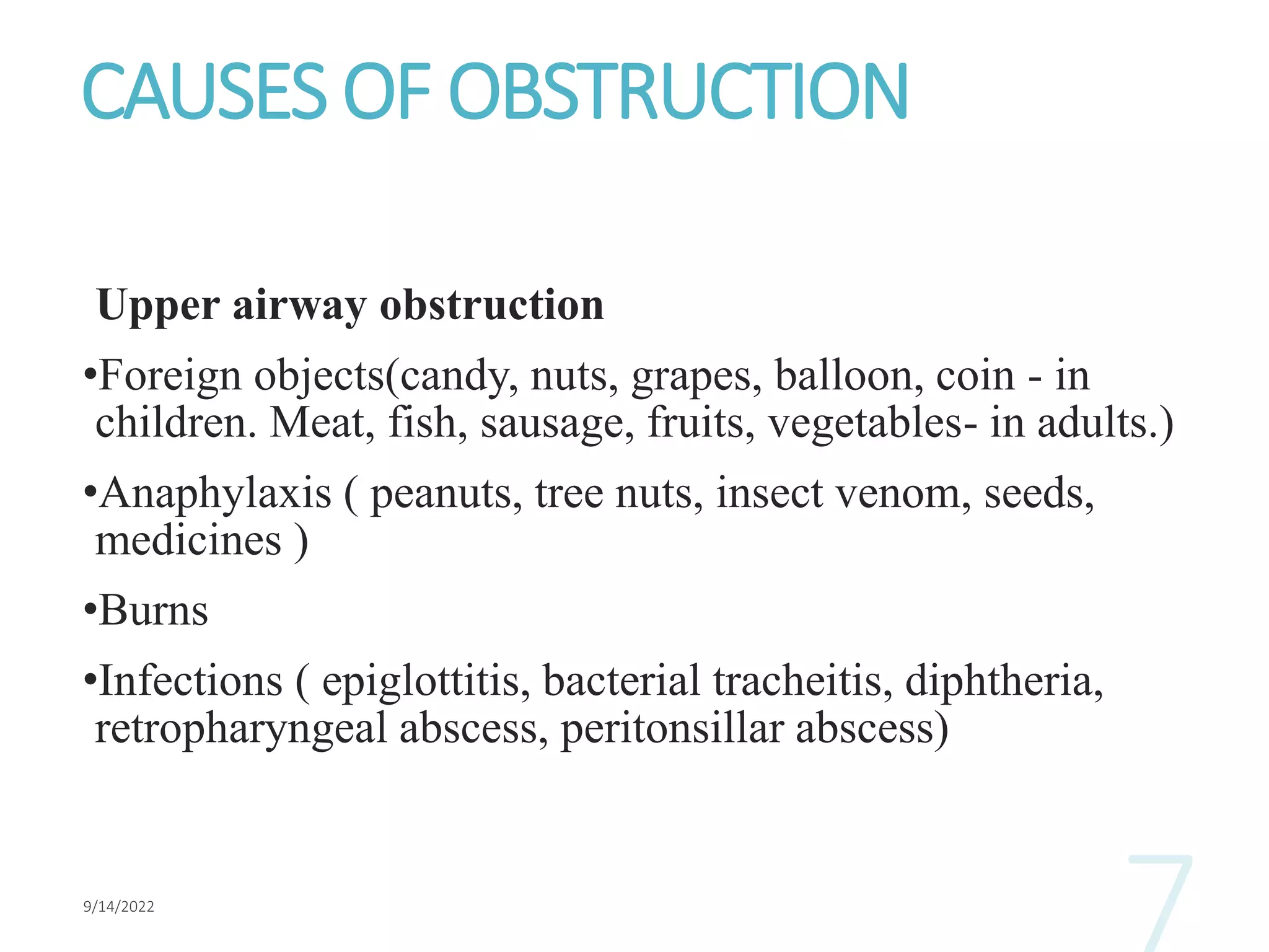 Airway obstruction | PPTX