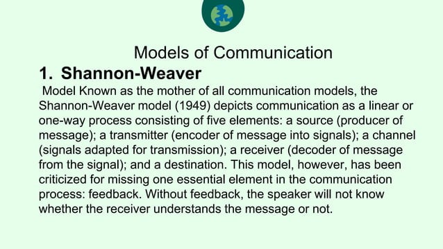 3. Models of Communication.pptx | Free Download