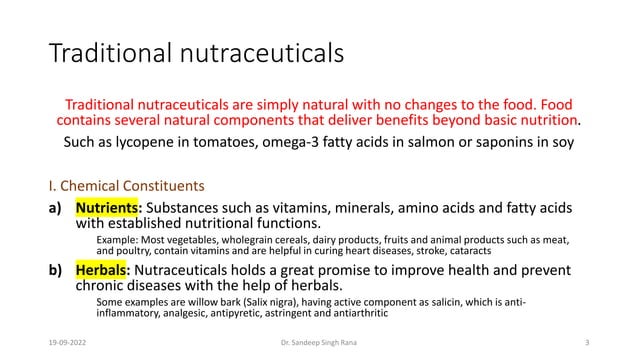3. Classification of nutraceuticals.pptx | Food & Drink