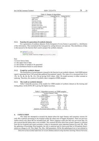 Detection of myocardial infarction on recent dataset using machine ...