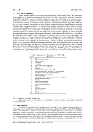 Detection of myocardial infarction on recent dataset using machine learning | PDF