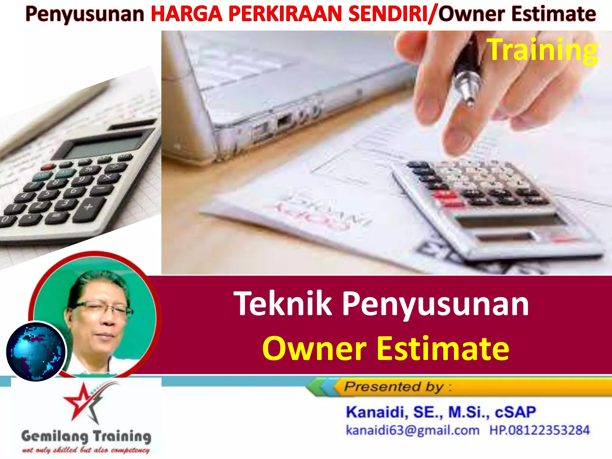 Teknik Penyusunan Owner Estimate _Pelatihan "Penyusunan HPS/ OE" | PPTX