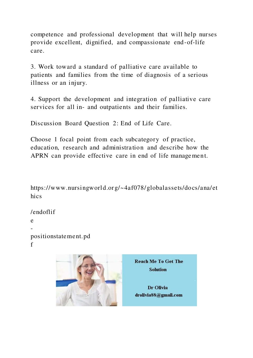 3 .Using the American nurses association position statement, rec | PDF