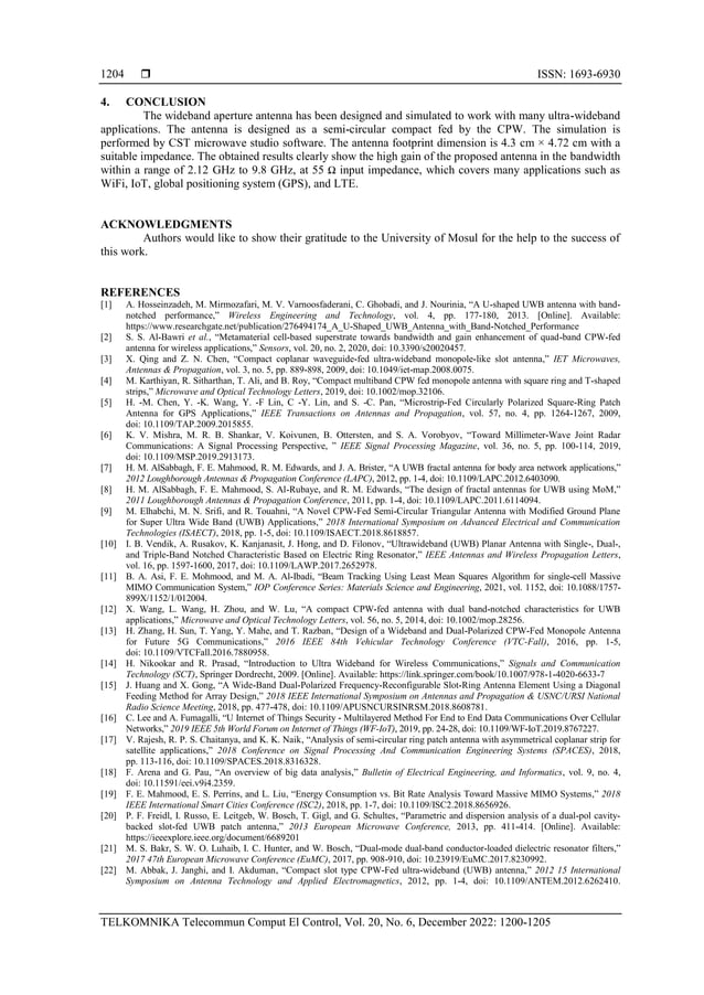 Semi-circular compact CPW-fed antenna for ultra-wideband applications | PDF | Physics | Science