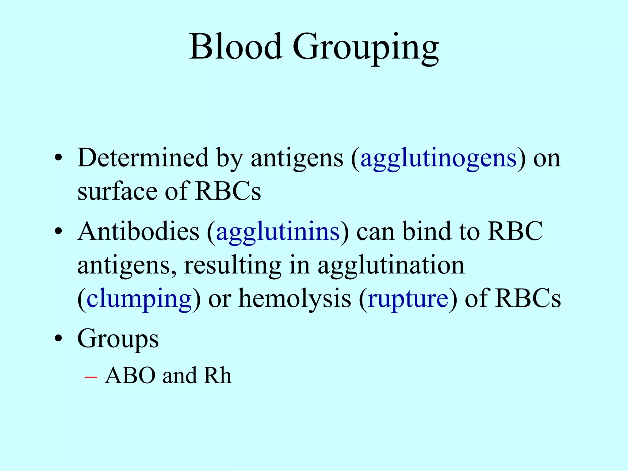 Hematopoietic system-Human Blood,blood grouping,blood clotting | PPT