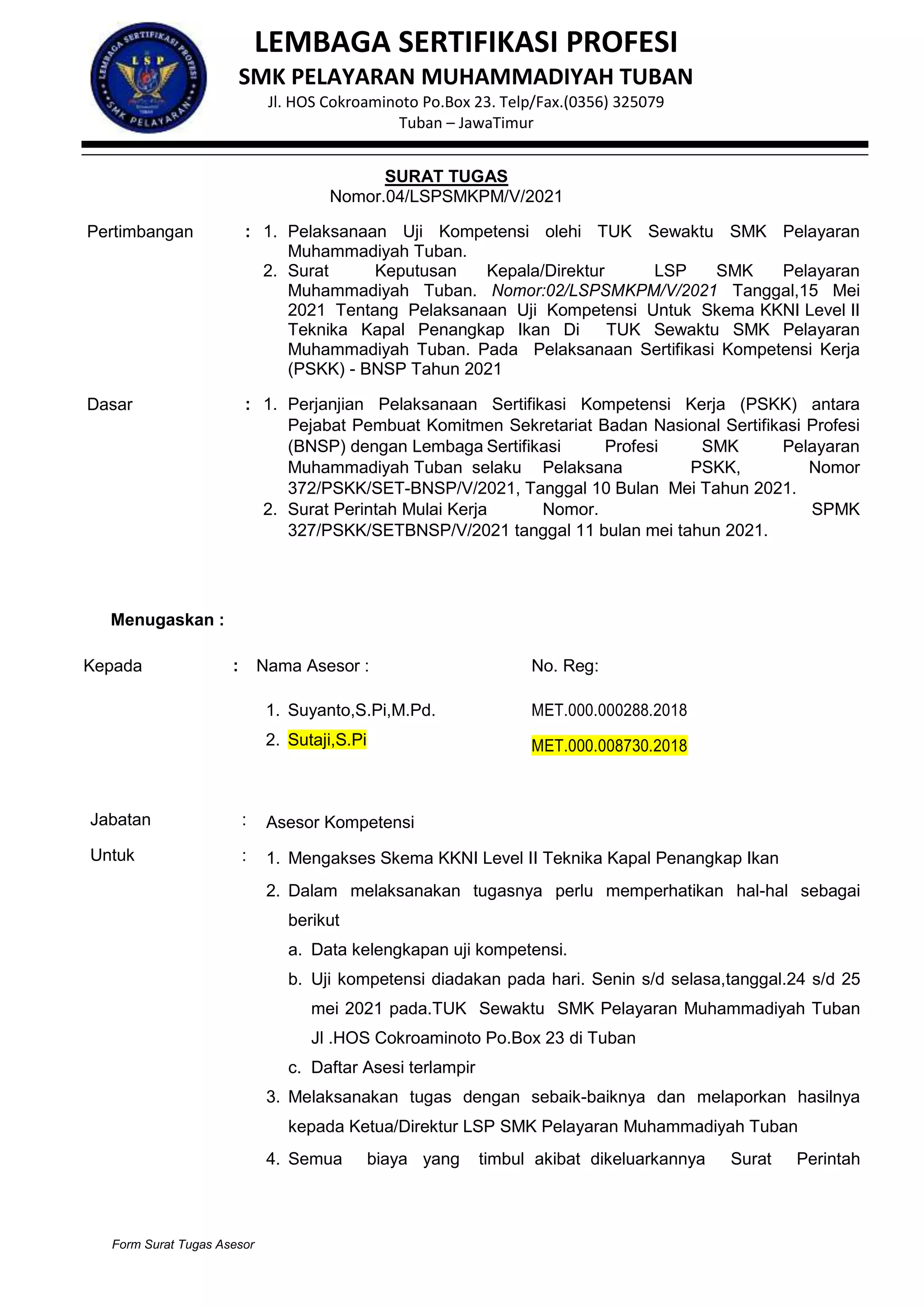 3. SURAT TUGAS ASSESOR.docx