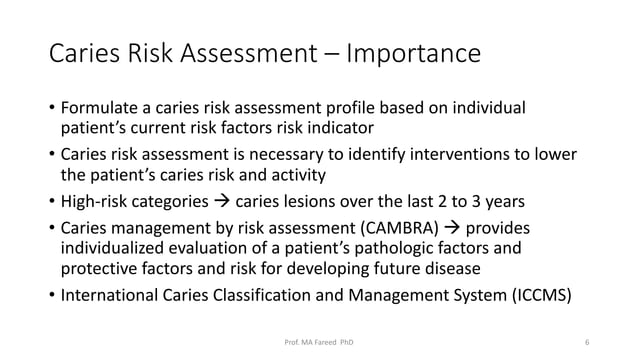Caries Risk Assessment | PDF | Dental Health | Diseases and Conditions