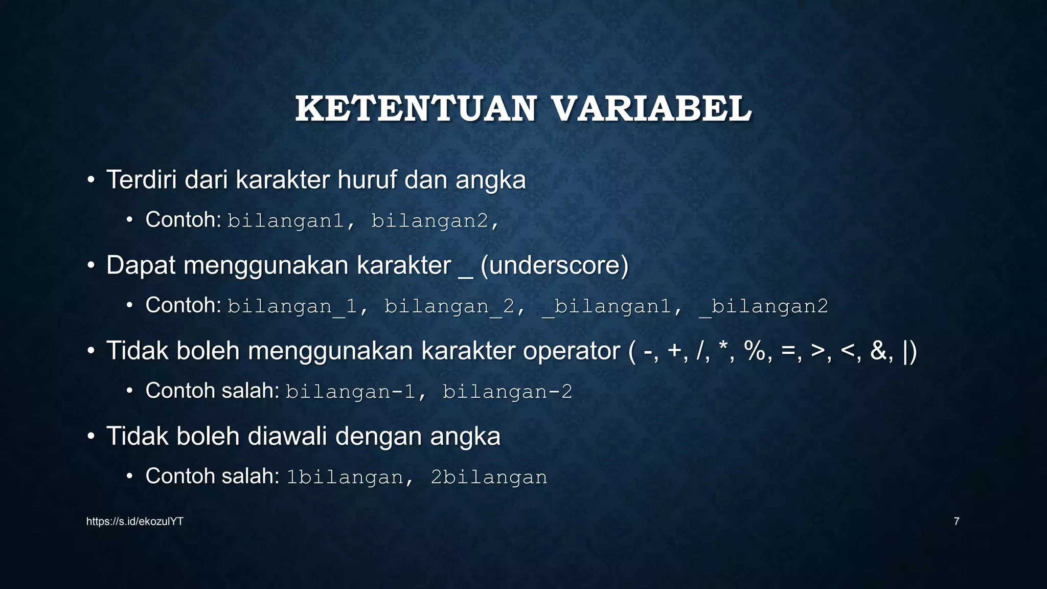 3.4 Tipe Data, Variabel dan Konstanta.pptx